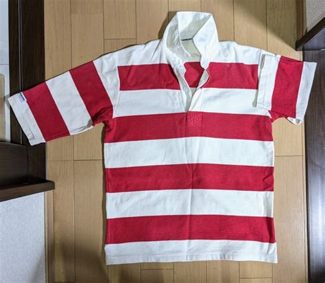 【やや傷や汚れあり】バーバリアン ラグビージャージ Mサイズ 日本代表っぽい 桜のジャージ風 ジャパンレプリカ風 90年代 カナダ製 半袖