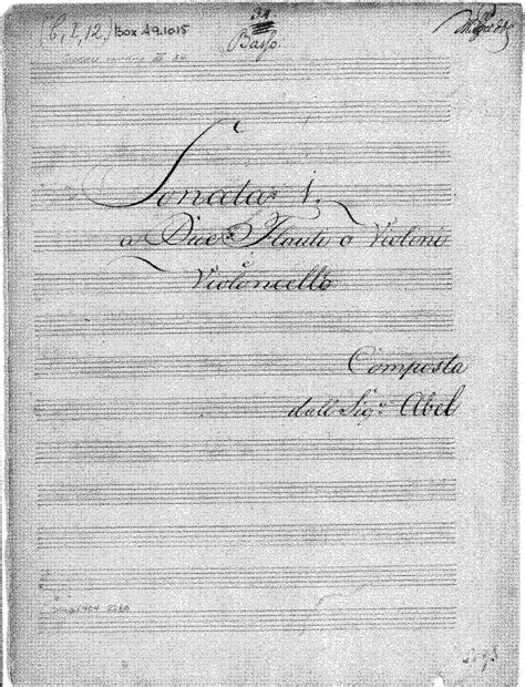 6 Trio Sonatas Op3 Abel Carl Friedrich Imslp