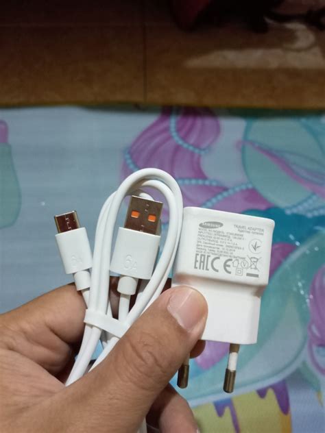 Charger Samsung Original Bawaan Hp Samsung Kabel Data 6 Ampere Tipe C Telepon Seluler Tablet