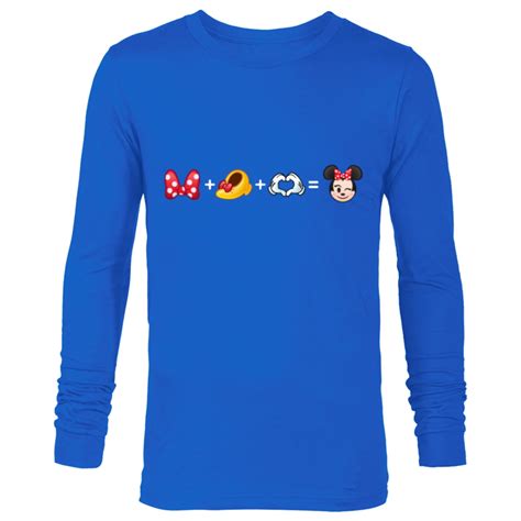 Disney Minnie Mouse Emoji Code Formula Long Sleeve T Shirt For Men