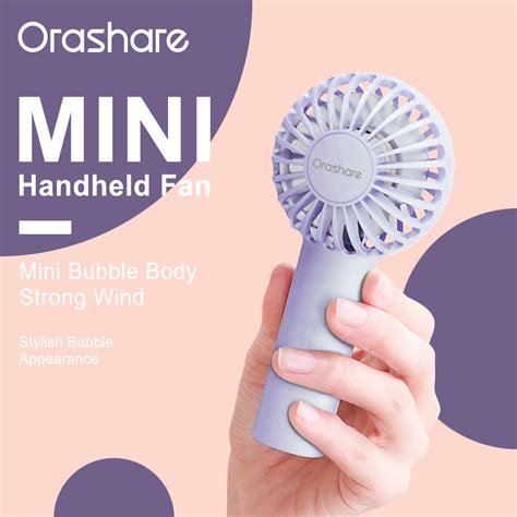 Orashare HF01 Portable Mini Fan Rechargeable Portable Electric Fan 3