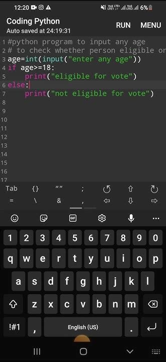 Python Program To Input Age Of Person To Check Eligible For Vote Or Not