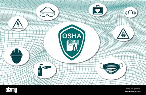 Concept Of Osha With Icons On Mesh Network Stock Photo Alamy