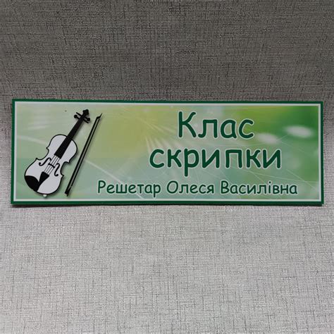 Кабинетная табличка. Класс скрипки от Мир стендов - 1719316406