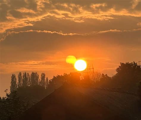 Took Sunrise Photo Sunday Morning And Saw Two Suns Ratoptics
