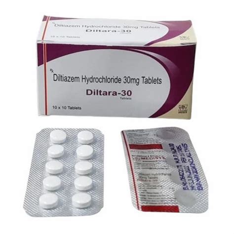 Diltiazem Hydrochloride 30mg Tablets At ₹ 30 Box In Sirmaur Id 2850014293033