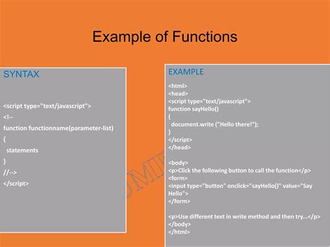 javascript with syntax and implementation ppt