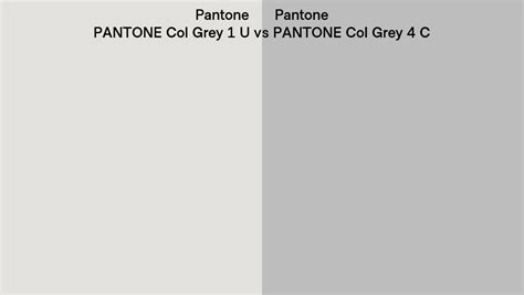 Pantone Col Grey 1 U Vs Pantone Col Grey 4 C Side By Side Comparison