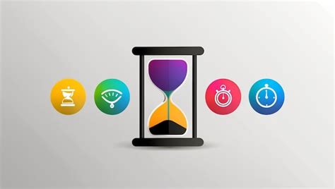 Colorful Hourglass Illustration Symbolizing Time Management And