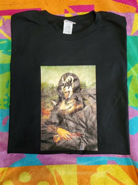 Kiss Gene Simmonsas The Mona Lisa Tongue Black Short … Gem
