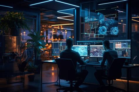 Premium Photo Software Development Team Working In An Agile Generative Ai