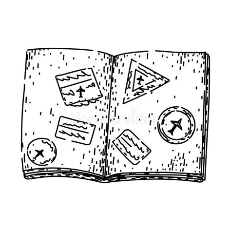 Travel Passport Sketch Hand Drawn Vector Stock Illustration Illustration Of Expedited