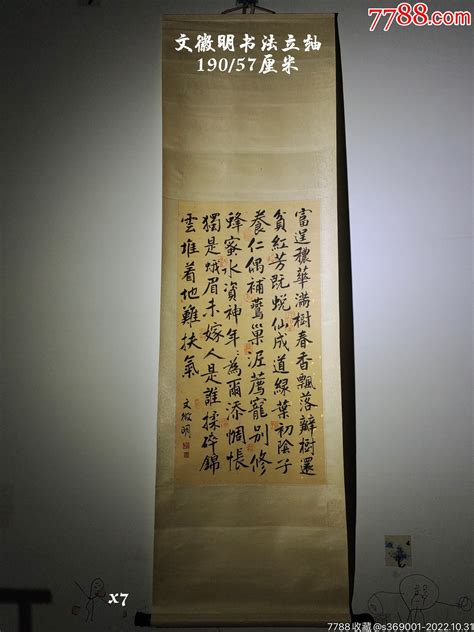 老书法文徵明书法立轴字画书法古宝藏品【7788字画网】