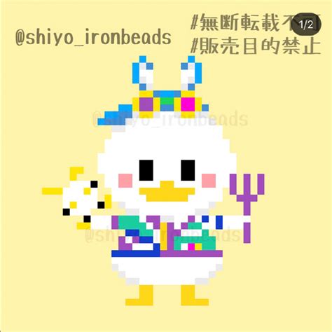 拼豆 迪士尼 唐老鸭 高清图片，堆糖，美图壁纸兴趣社区