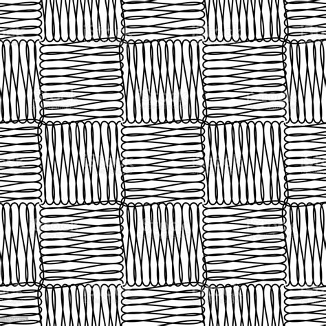 기하학적 낙서 라인 아트 광장 벡터 완벽 한 패턴입니다 흑백 장식 체크 무늬 배경입니다 추상 라인 기하학 모양 그리드 장식