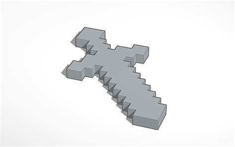 3d Design Minecraft Sword Tinkercad