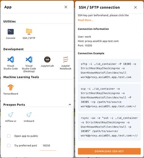 Sshsftp Connection To A Compute Session — Backendai Webui User Guide
