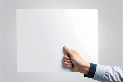 Premium Photo Hand Holding A Blank Placard