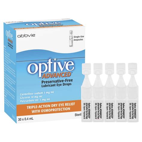 Buy Optive Advanced Lubricant Eye Drops 30 X 0 4ml Online At Chemist
