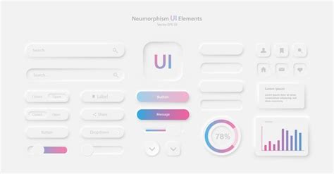 Premium Vector A Set Of User Interface Elements For A Mobile