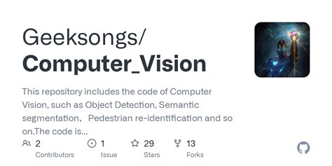 Github Geeksongs Computer Vision This Repository Includes The Code