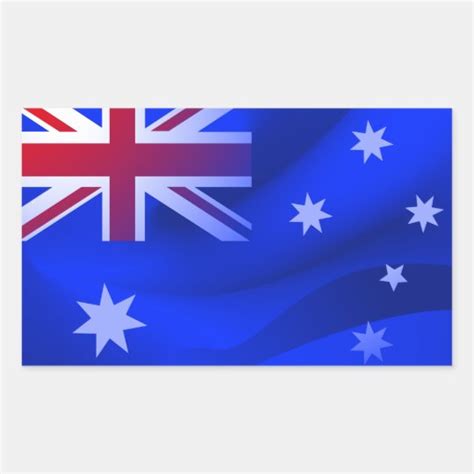Australian Flag Rectangular Sticker Au
