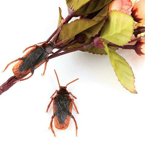 2 Pcs Scary Fake Bugs Realistic Toys Simulation Cockroaches Prank Trick