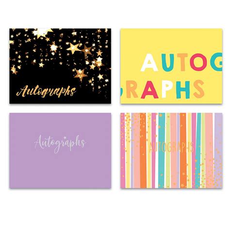 Autograph Book Padded Blank Pages Various Designs The Home Fusion