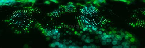 Dynamic Particle Wave Futuristic Point Wave Flow Digital Structure Data Technology Background