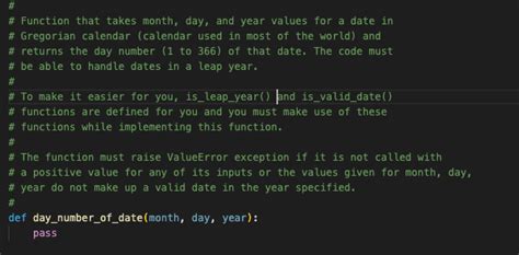 Solved I Need Help With The Day Number Of Date Function In Chegg