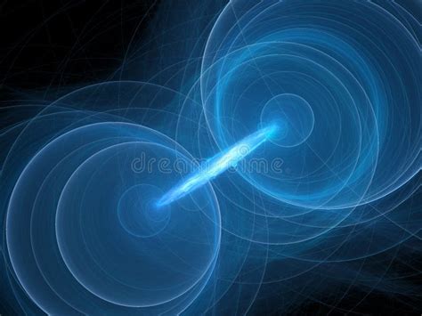 Blue Glowing Quantum Correlation Stock Illustration Illustration Of Blue Quantum 277437362