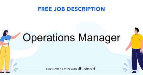 Operations Manager Job Description Jobsoid