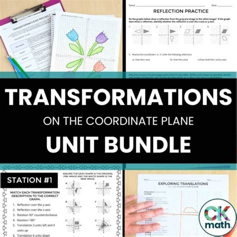 Transformations Hands On Activities Practice Project And Assessments Bundle Ckmath®