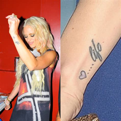 Kimberly Wyatt Heart Writing Forearm Tattoo Steal Her Style