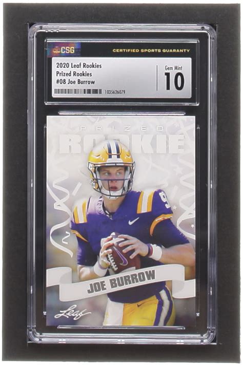 Joe Burrow 2020 Leaf Special Release Prized Rookie 08 CSG 10