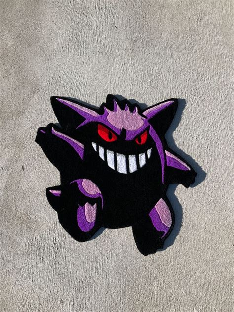 Gengar Tufted Rug Custom Handmade T Etsy In 2023 Handmade Etsy