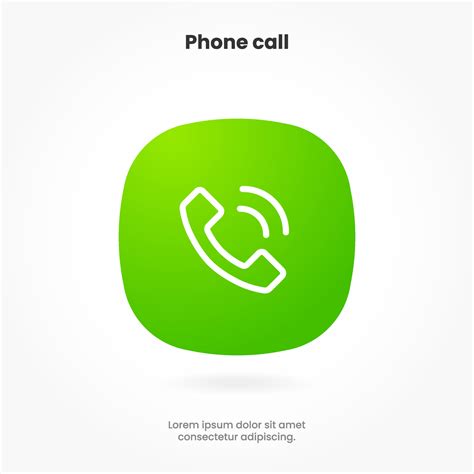 D Flat Phone Button Icon Incoming Call Calling Mobile Voice Talk