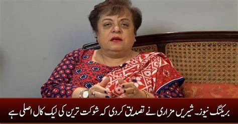 Breaking News Shireen Mazari Confirms That Shaukat Tareens Leaked