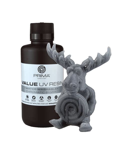 primacreator value VAND VASKBAR UV Resin 500 ML KROMATISK SØLV