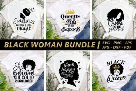 Black Woman Svg Bundle Graphic By Wipsart · Creative Fabrica