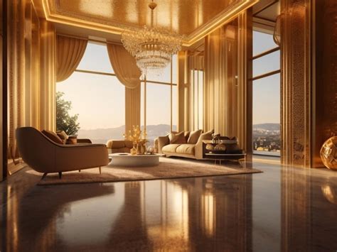 Premium Photo Luxurious Golden Gradient Background