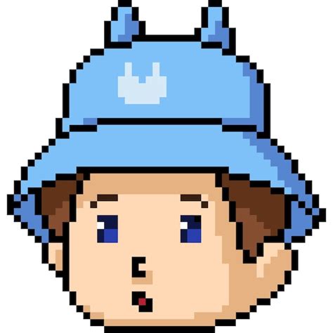 Premium Vector Pixel Art Of Elementary School Head