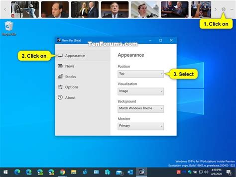 How To Change Position Of News Bar On Display In Windows 10 Tutorials