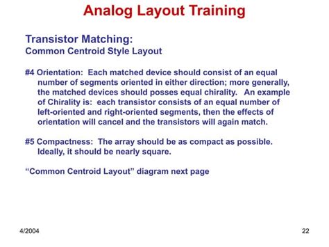 Analog Layout Basic Analog Layout Basic Analog Layout Basic Pptx