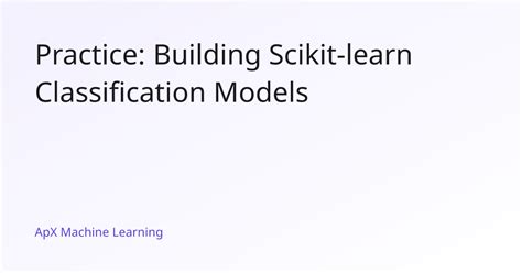 Practice Building Scikit Learn Classification Models