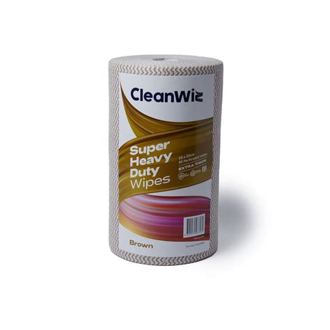 Brown Wipes Super Heavy Duty 50x30cm 85roll Lafayette