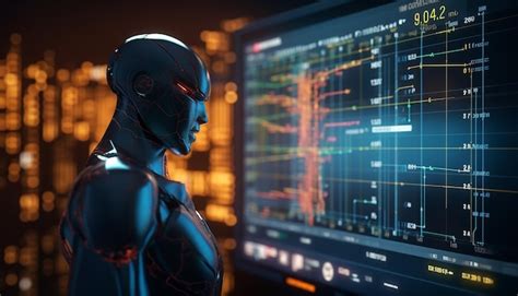 Premium Ai Image Automation Data Analytic With Robot And Digital