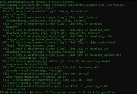 FileNotFoundError Issue 535 Coursera Dl Edx Dl GitHub