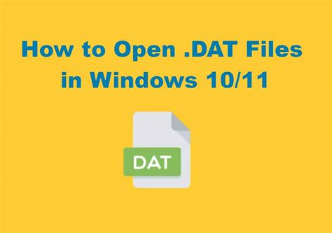 For Windows 10 11 How To Open DAT Files EaseUS