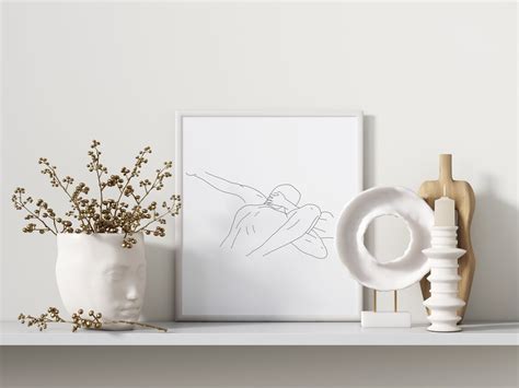 Abstract Couple Sex Sensual Couple Art Couple Making Love Digital Print Nude Wall Art Poster